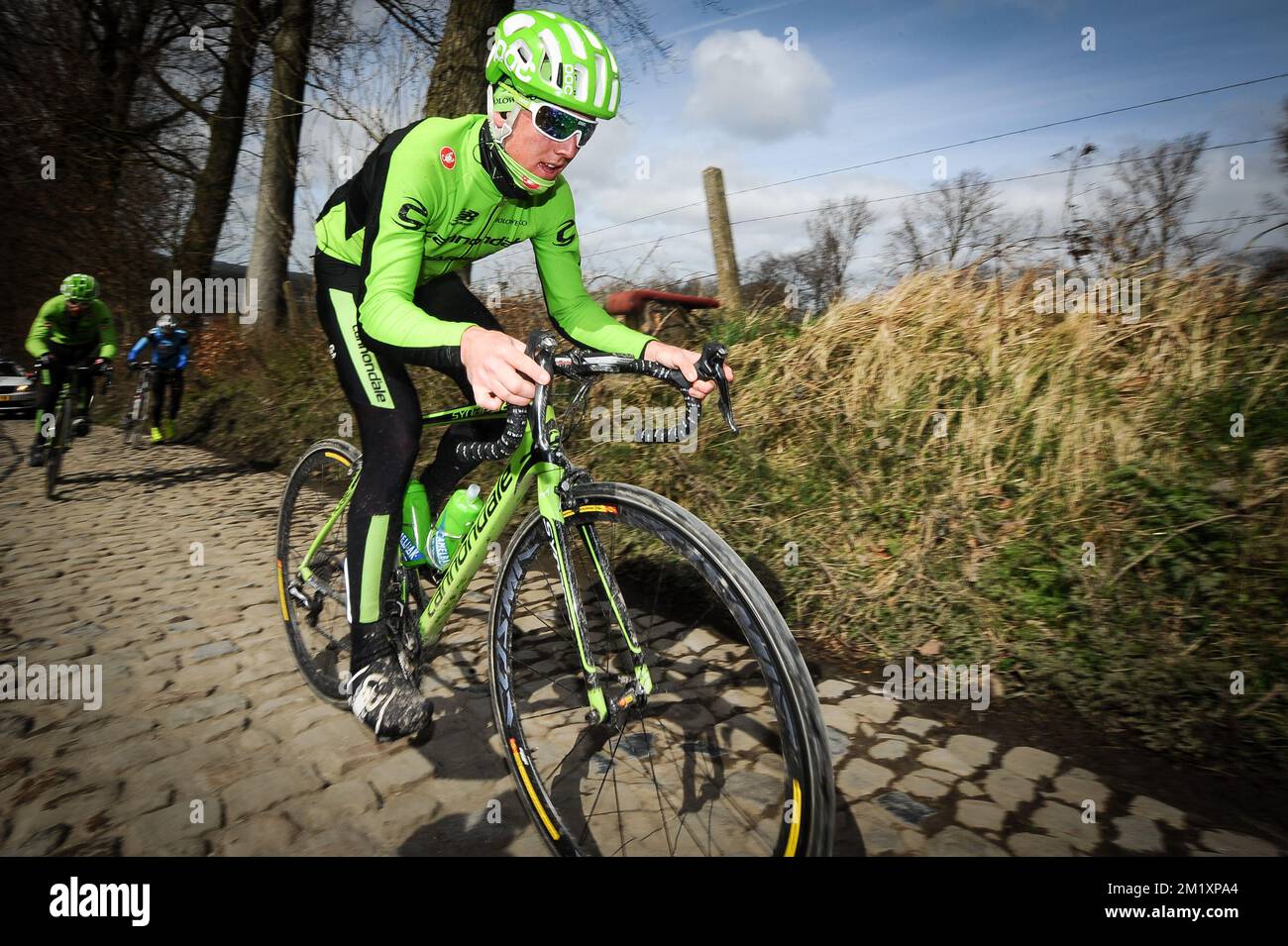 20150402 - OUDENAARDE, BELGIUM: rider of Cannondale-Garmin Pro Cycling ...