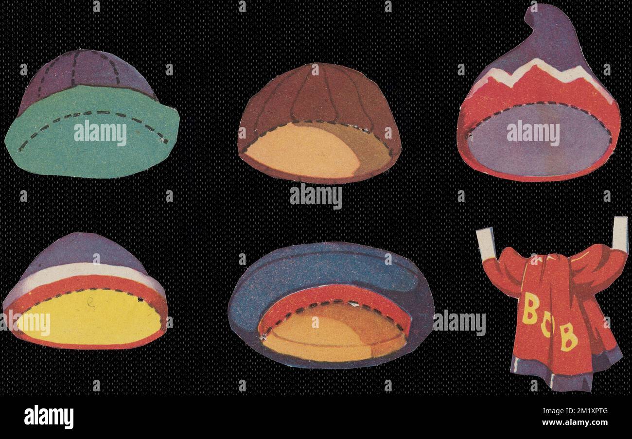 Bob paper doll accessories , Hats, Scarves. Phyllis Tyler Paper Doll ...