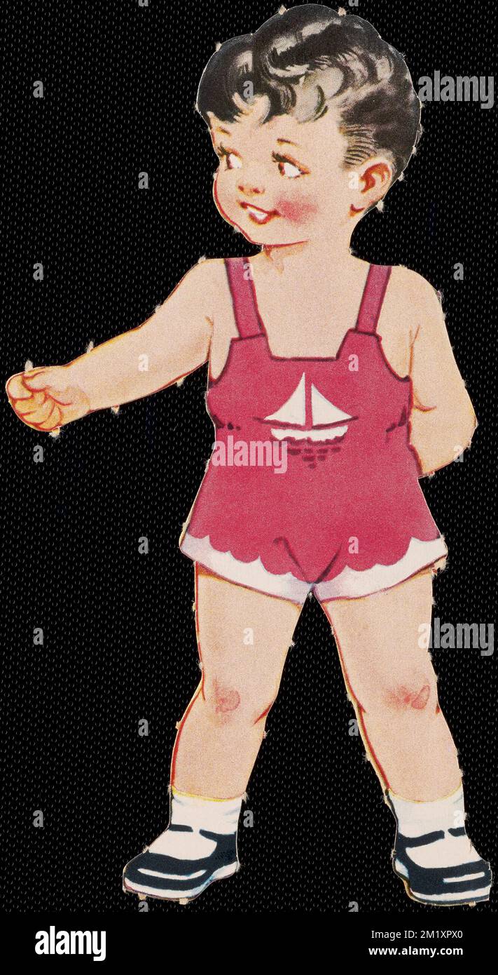 Bob paper doll with head turned to the left , Bloomers. Phyllis Tyler ...