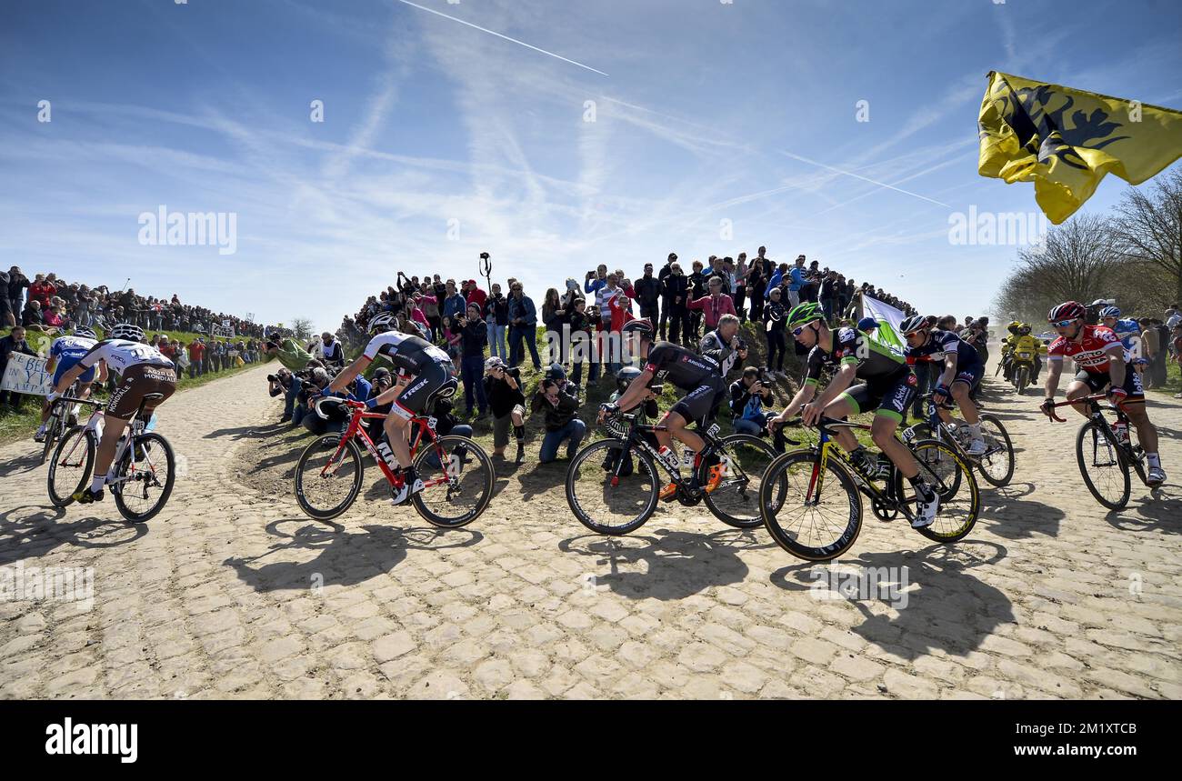 Illustration picture shows the pack of cyclists during the 'Paris ...