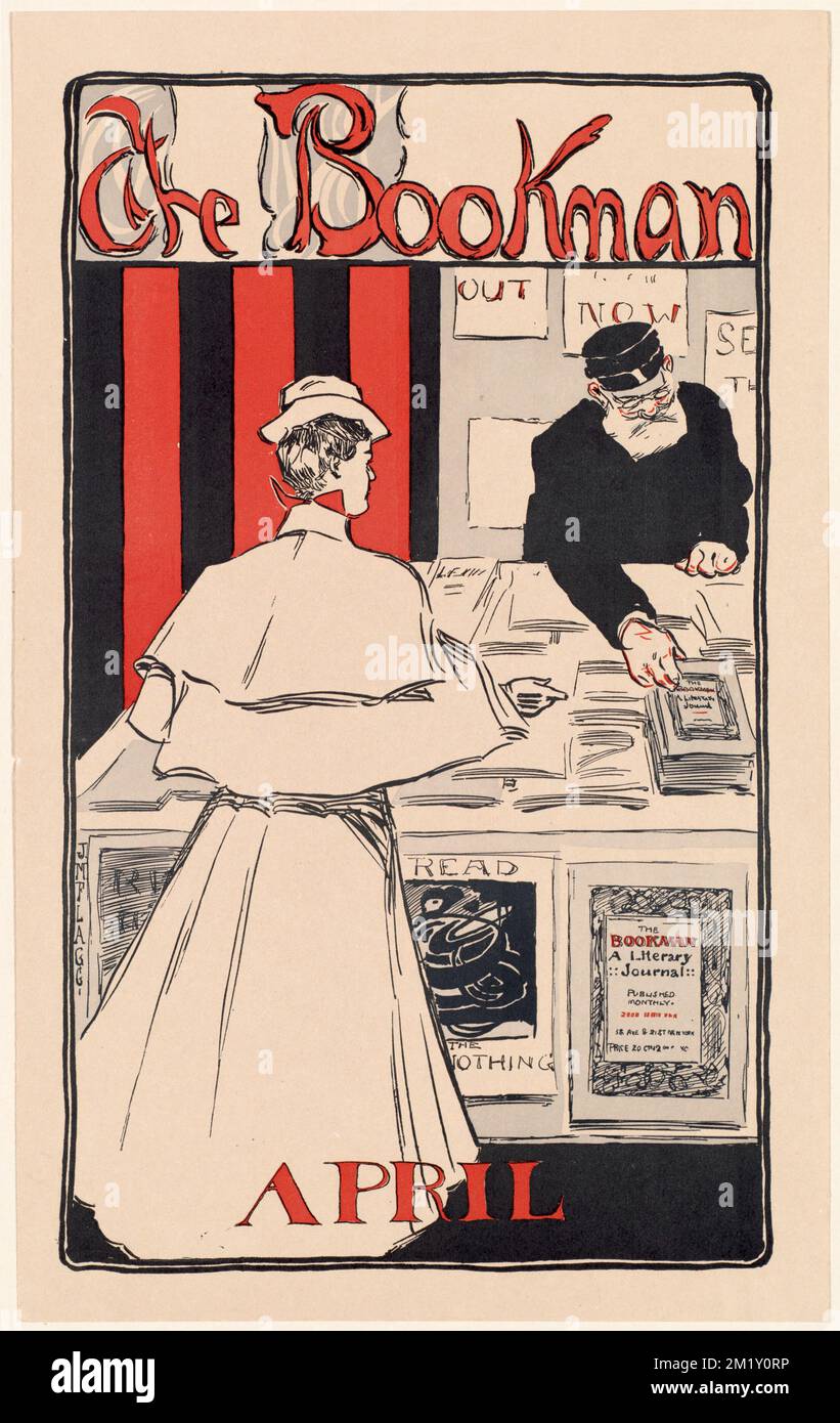 The bookman, April , Periodicals, Books, Newspaper vendors Stock Photo ...