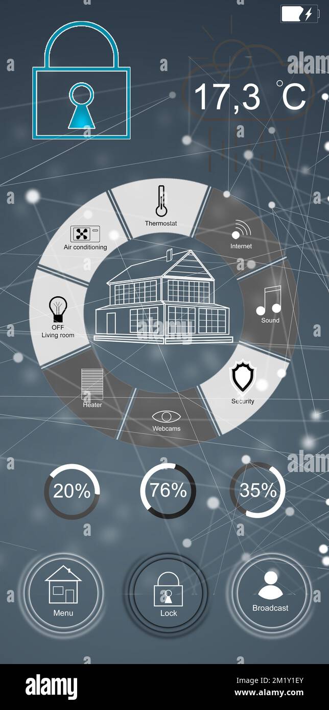 icons of home screen, isolated on white background Stock Photo - Alamy