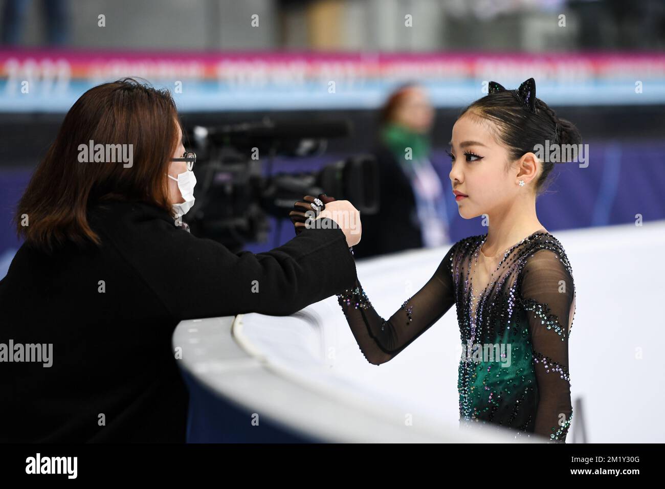 Minsol KWON (KOR), during Junior Women Free Skating, at the ISU Grand ...