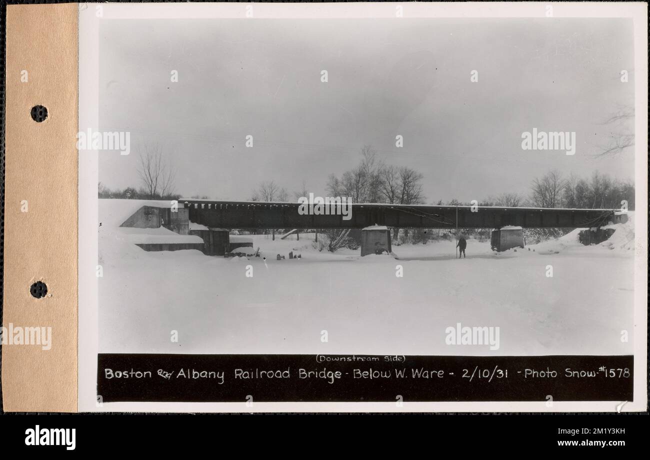 Boston & Albany Railroad bridge, downstream side, below West Ware, Ware ...