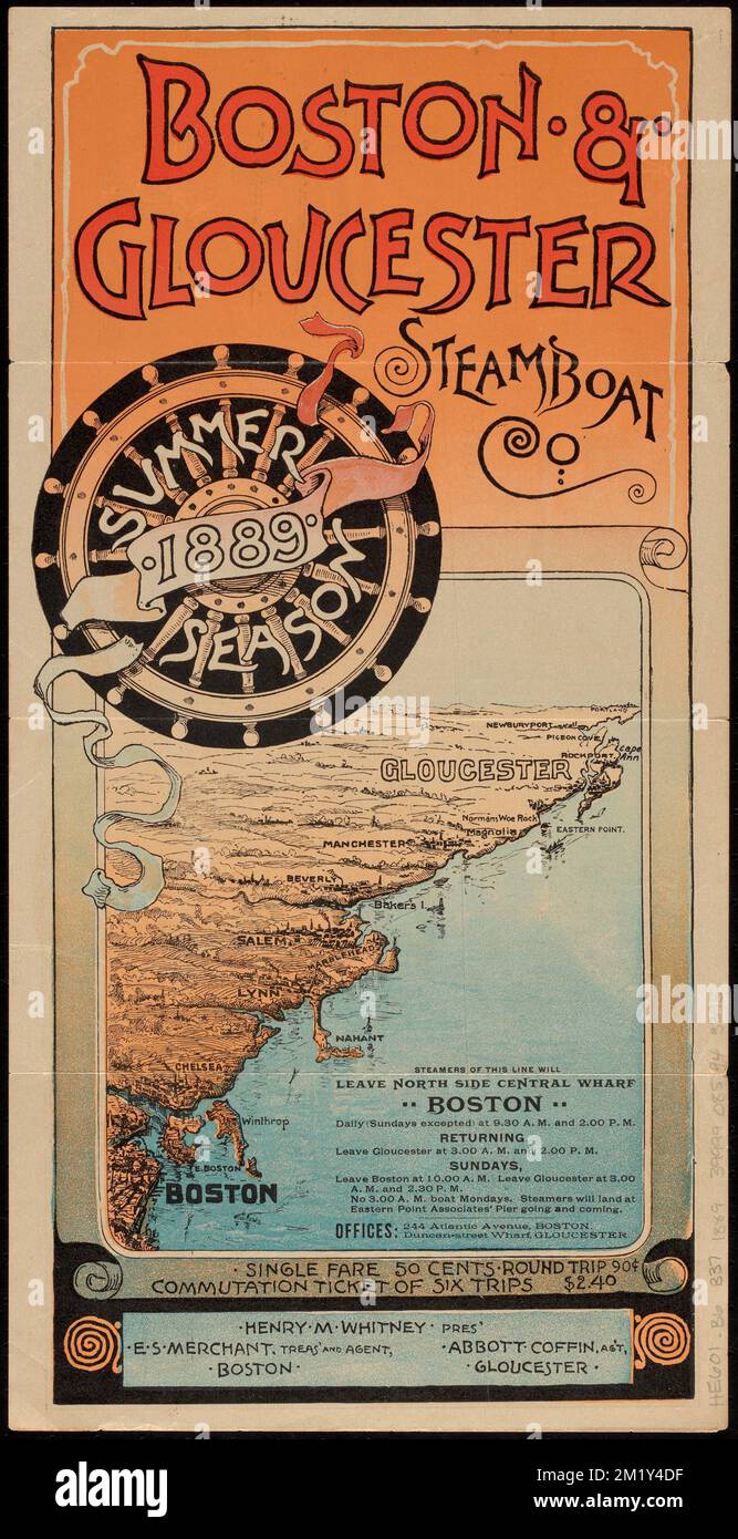 Boston & Gloucester Steamboat Co. : summer season 1889 , Coasts ...