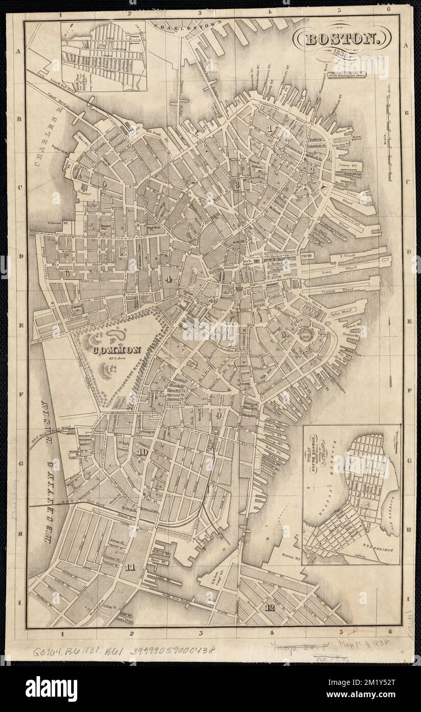 Boston, 1838 , Boston Mass., Maps Norman B. Leventhal Map Center ...