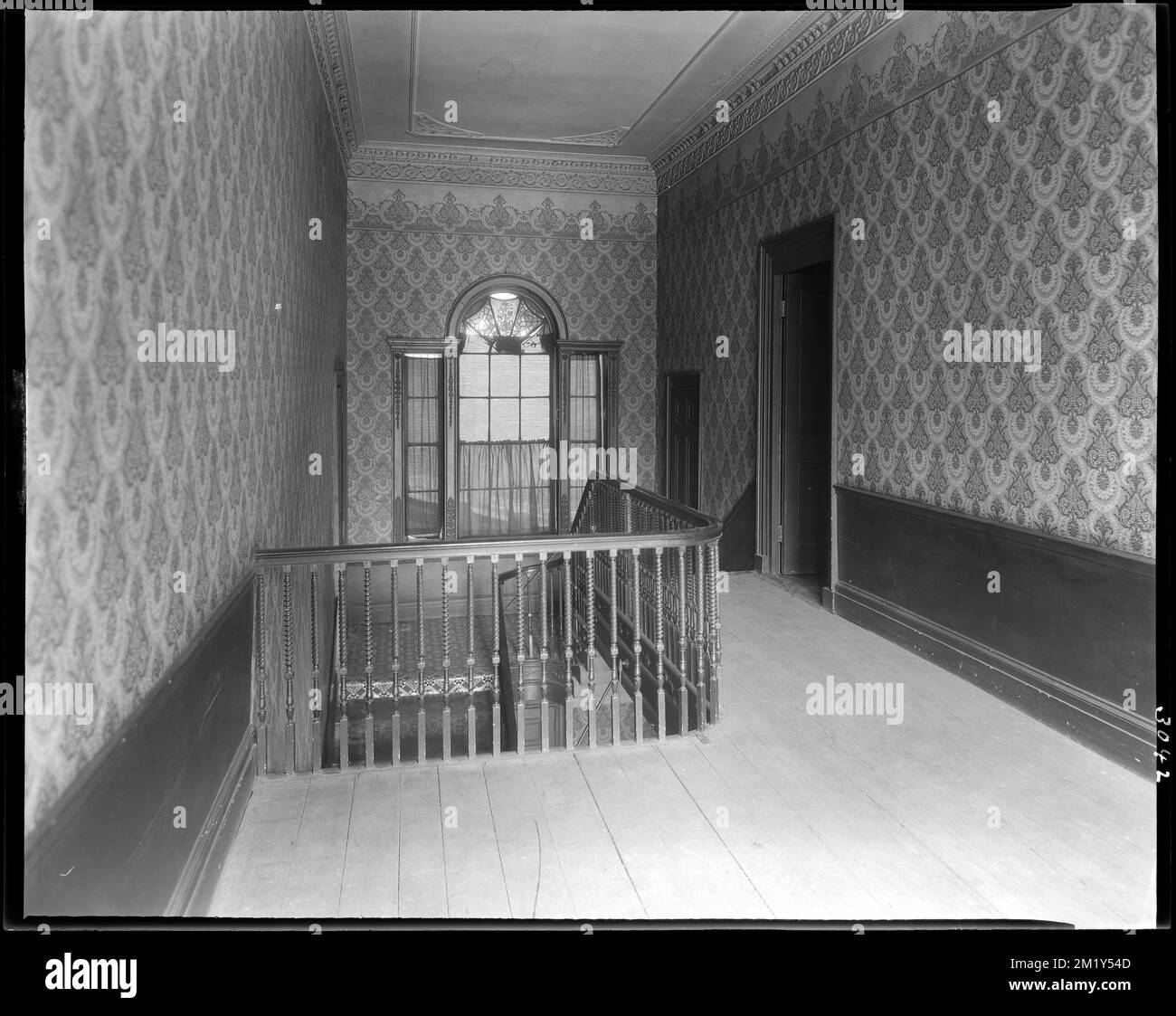 Boston, 2 Lynde Street, interior detail, palladian window and ...