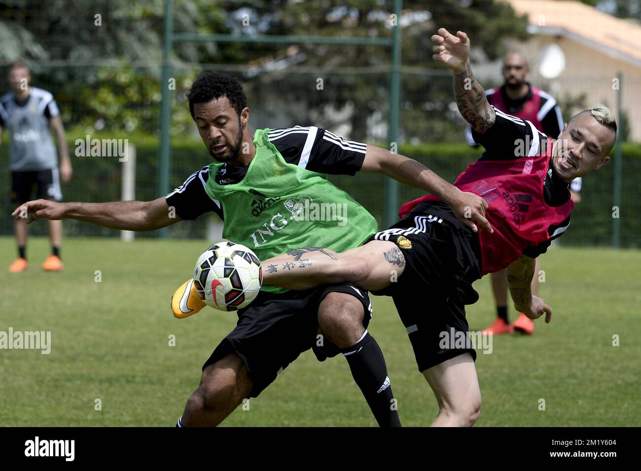 20150602 - BORDEAUX, FRANCE: Belgium's Moussa Dembele and Belgium's ...