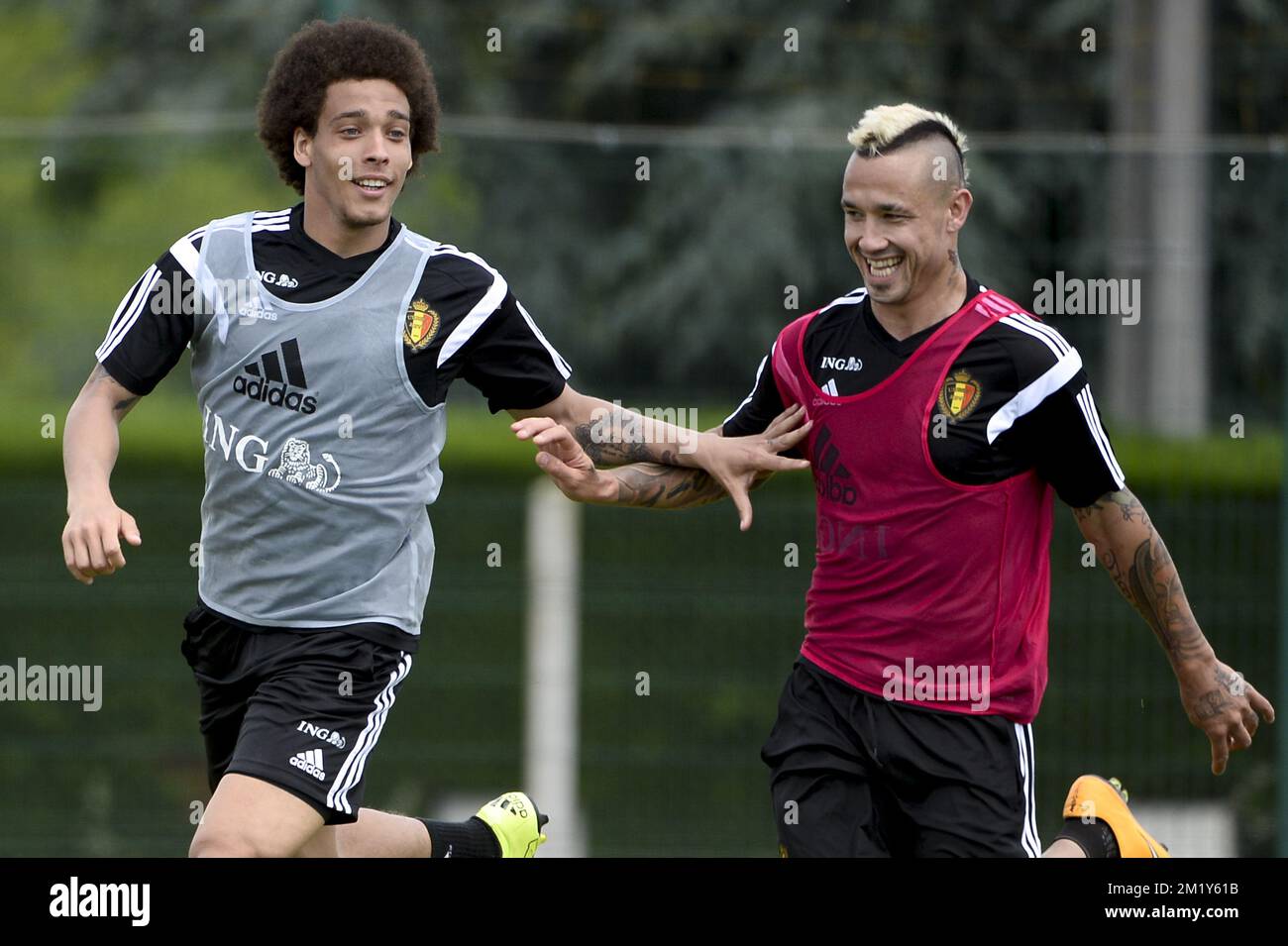 20150602 - BORDEAUX, FRANCE: Belgium's Axel Witsel and Belgium's Radja ...
