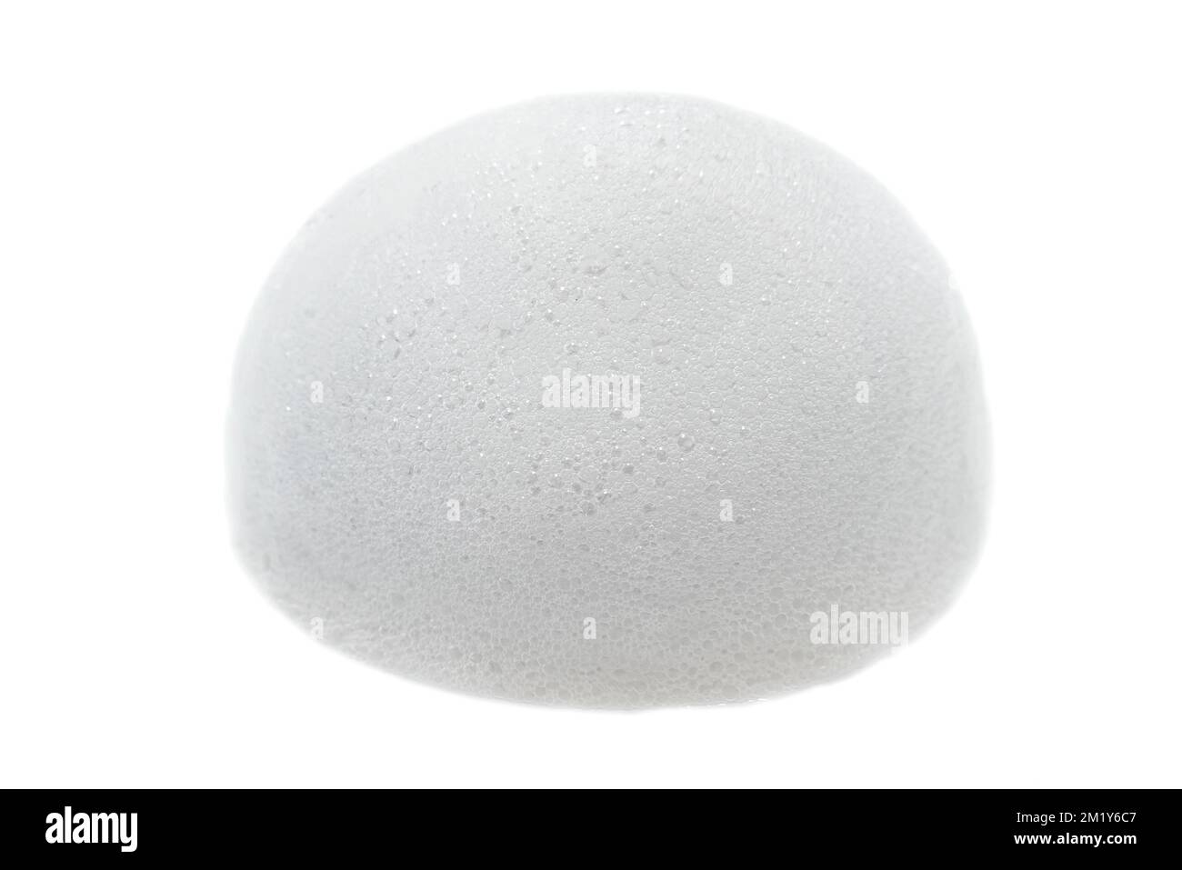 Soap foam in the form of a drop on a white background close-up. Foam ...
