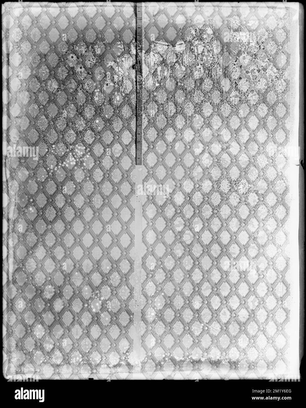 Boston, 40 Beacon Street, interior detail, wallpaper, 'Longfellow ...