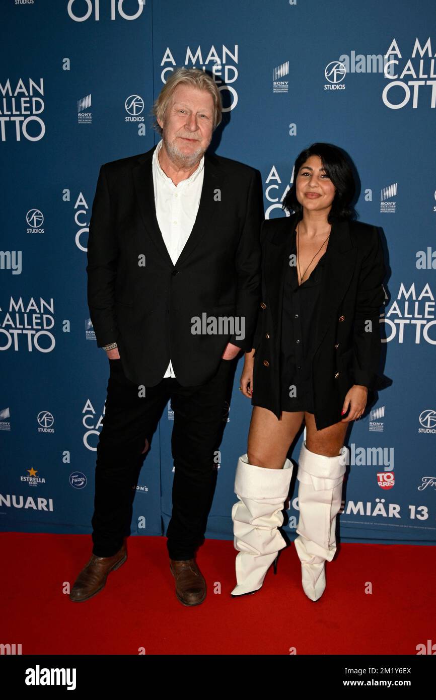 Stockholm, Sweden, 13 December 2022. Rolf Lassgard and Bahar Pars, who starred in the Swedish ...