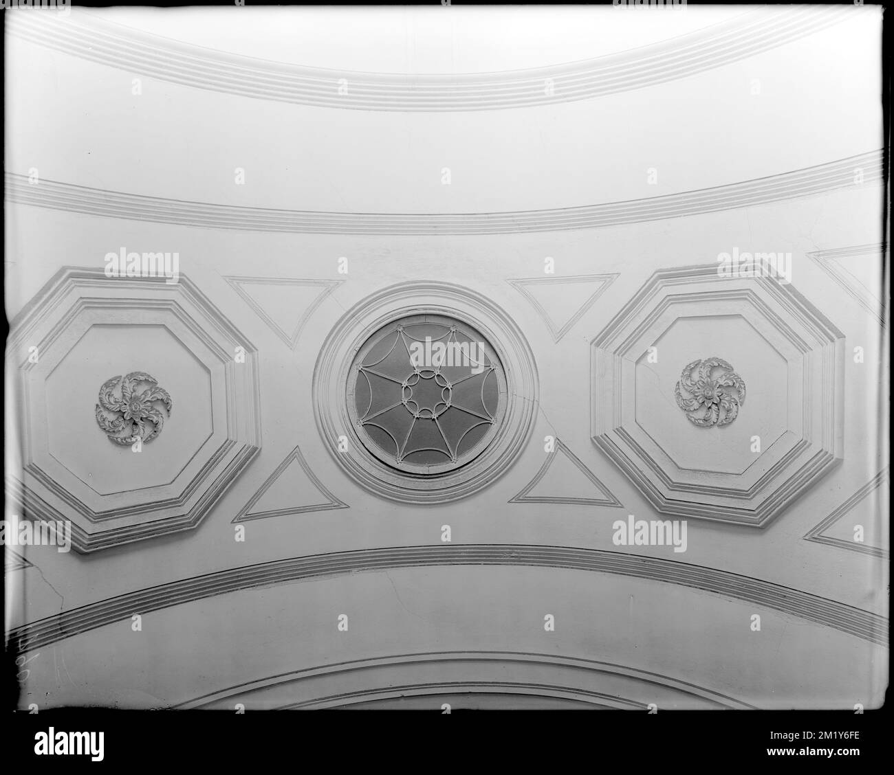 Boston, 40 Beacon Street, interior detail, skylight, Daniel P. Parker ...