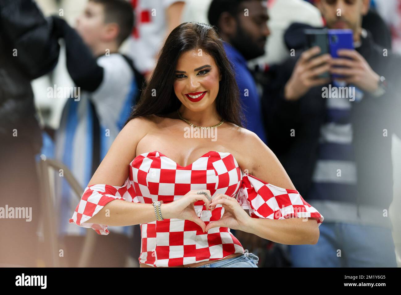Doha, Qatar. 13th Dec, 2022. Ivana Knoll, former Miss Croatia, is seen ...