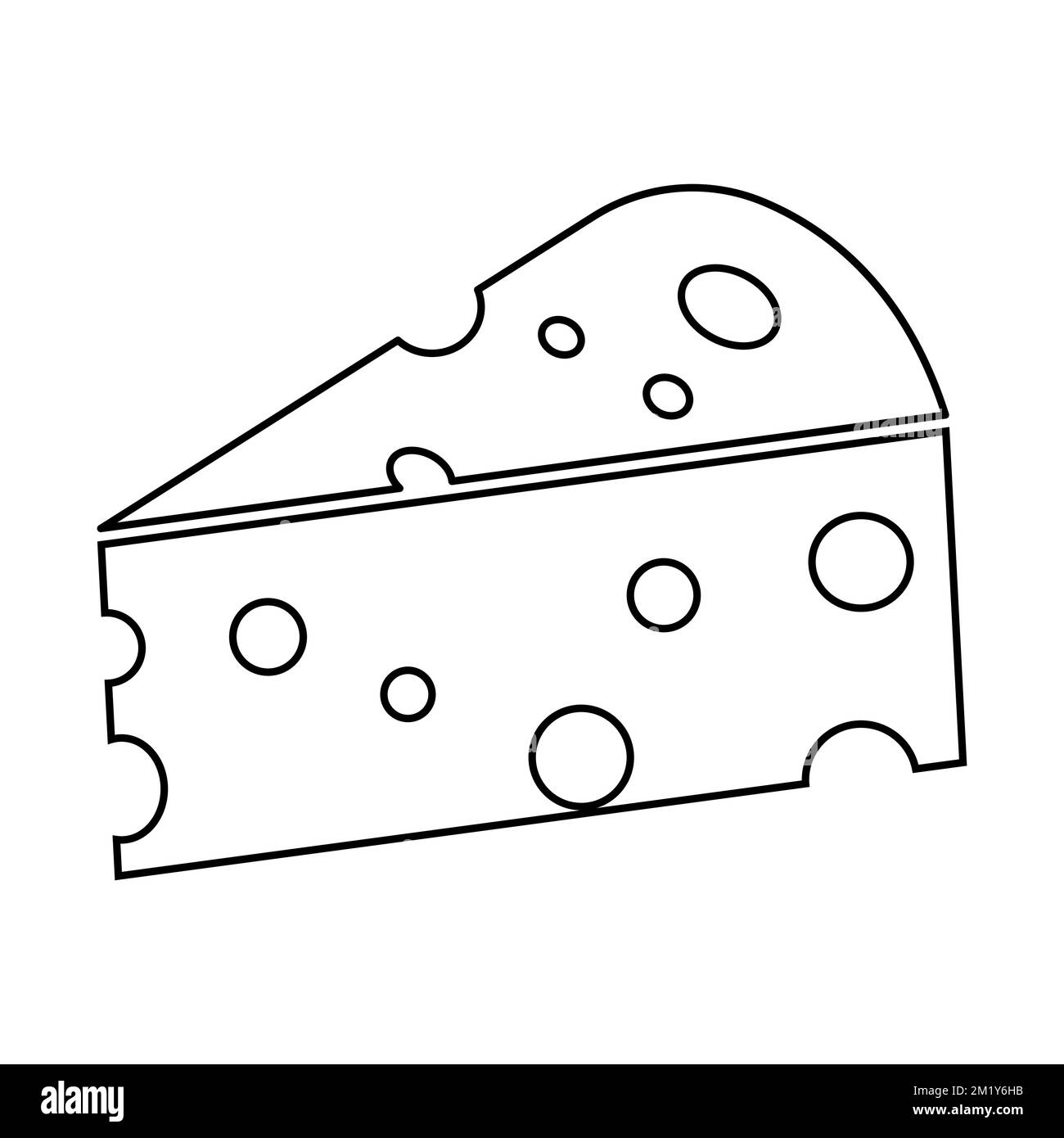 Cheese line icon. Vector illustration isolated on white background ...