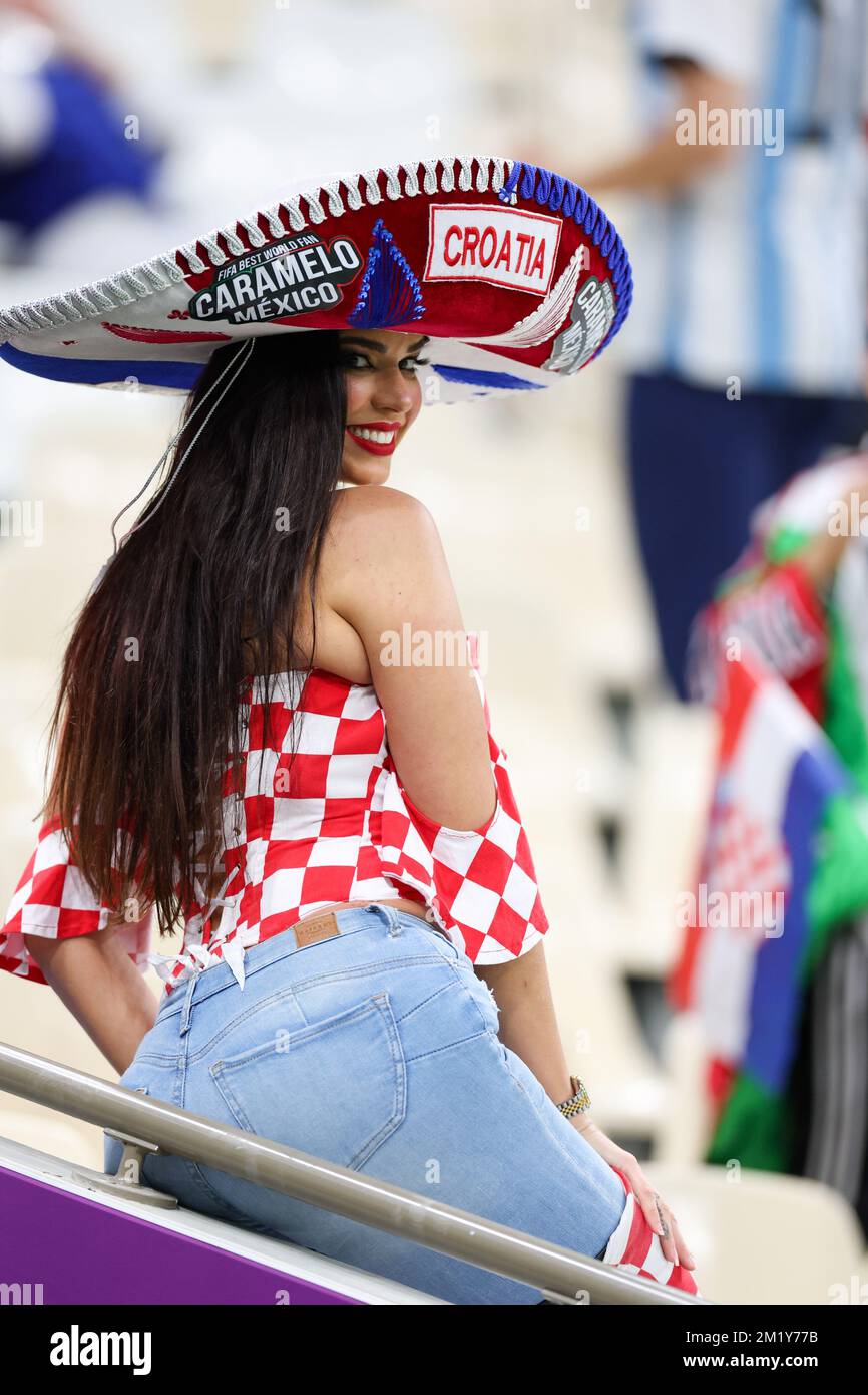 Doha, Qatar. 13th Dec, 2022. Ivana Knoll, former Miss Croatia, is seen ...