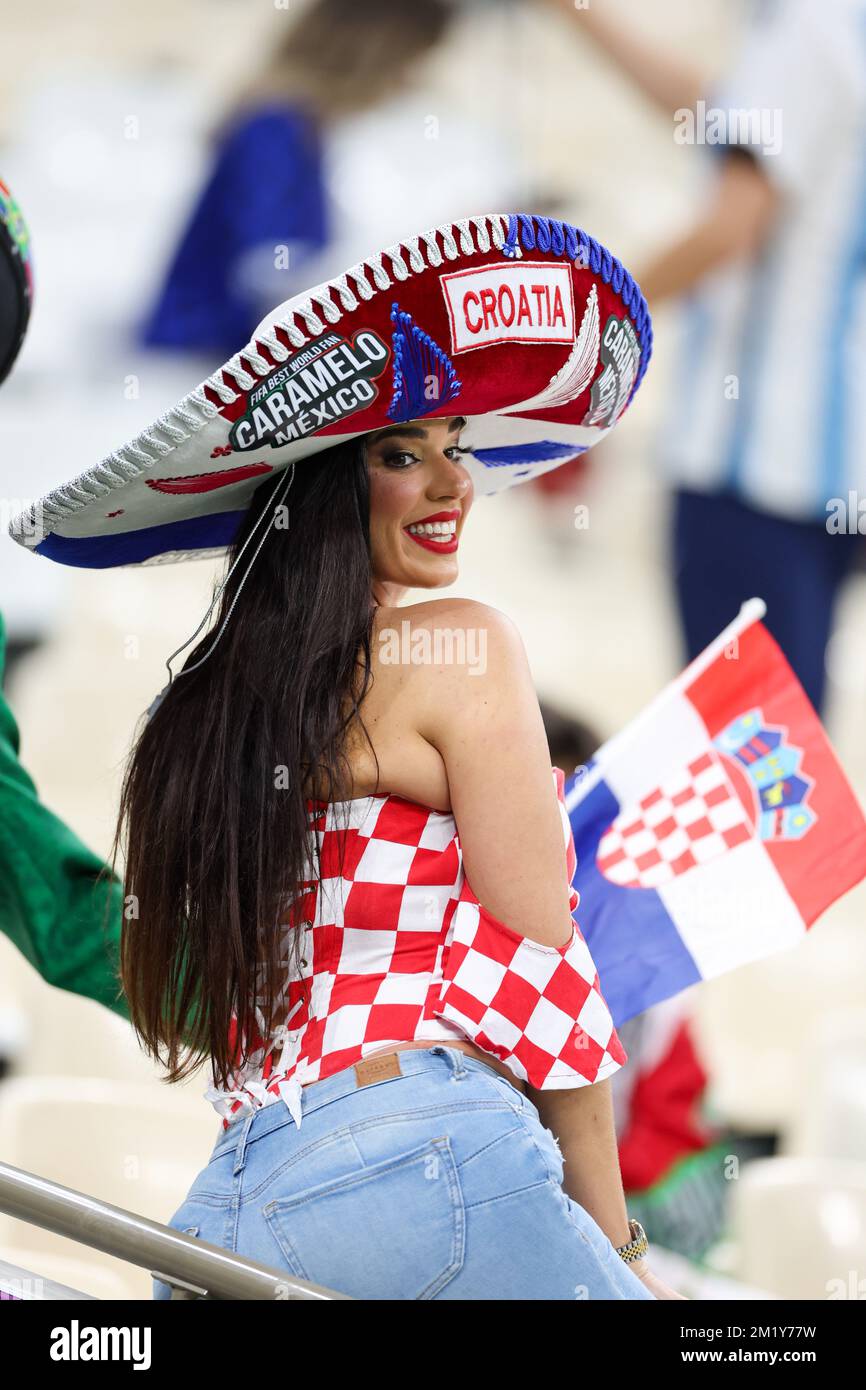 Doha, Qatar. 13th Dec, 2022. Ivana Knoll, former Miss Croatia, is seen ...
