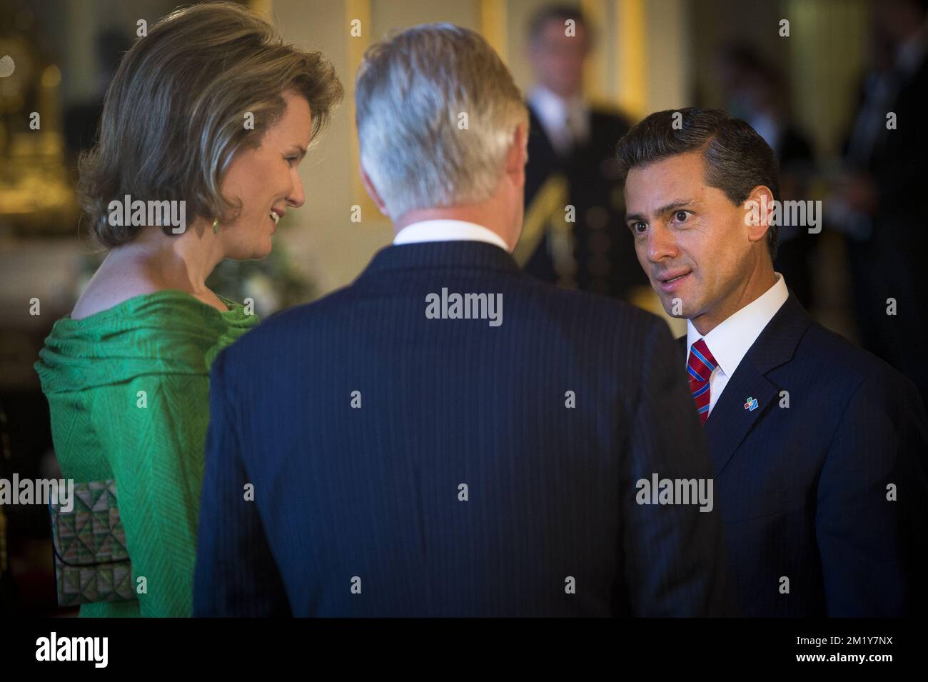 20150611 - BRUSSELS, BELGIUM: Queen Mathilde of Belgium, King Philippe ...