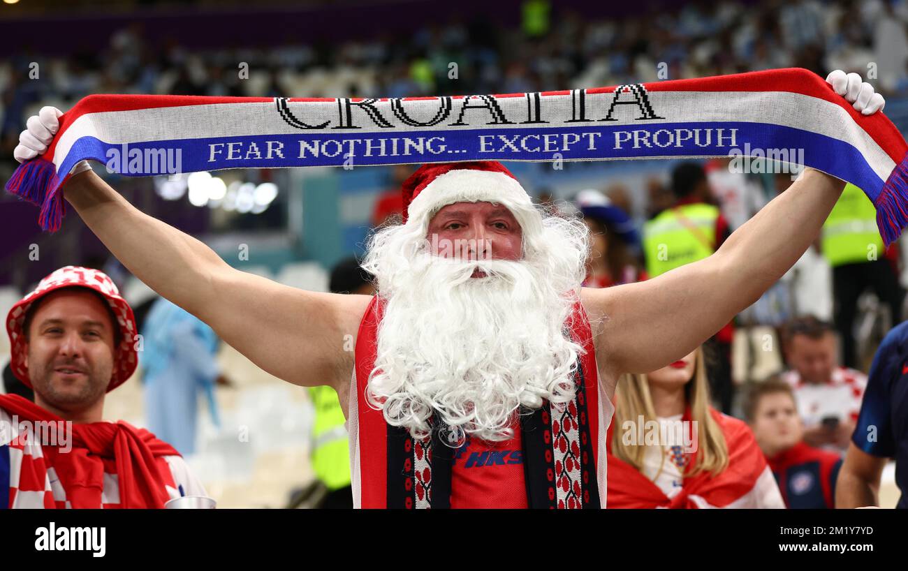 Doha, Qatar, 13th December 2022. Croatia fans during the FIFA World Cup ... Doha, Qatar, 13th December 2022. Croatia fans during the FIFA World Cup ...
