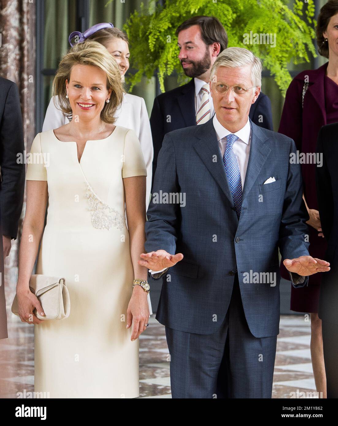 20150617 - BRUSSELS, BELGIUM: Queen Mathilde of Belgium, King Philippe ...