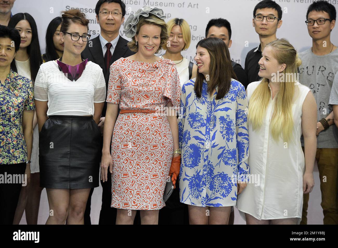 20150622 - WUHAN, CHINA: Queen Mathilde of Belgium and young Belgian ...