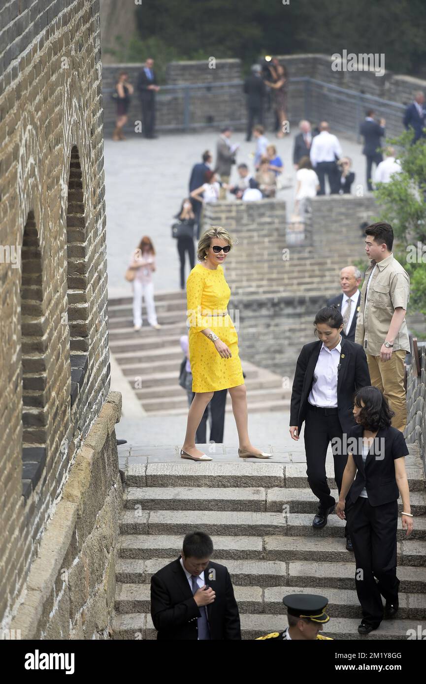 20150623 - BEIJING, CHINA: Queen Mathilde of Belgium pictured during a ...