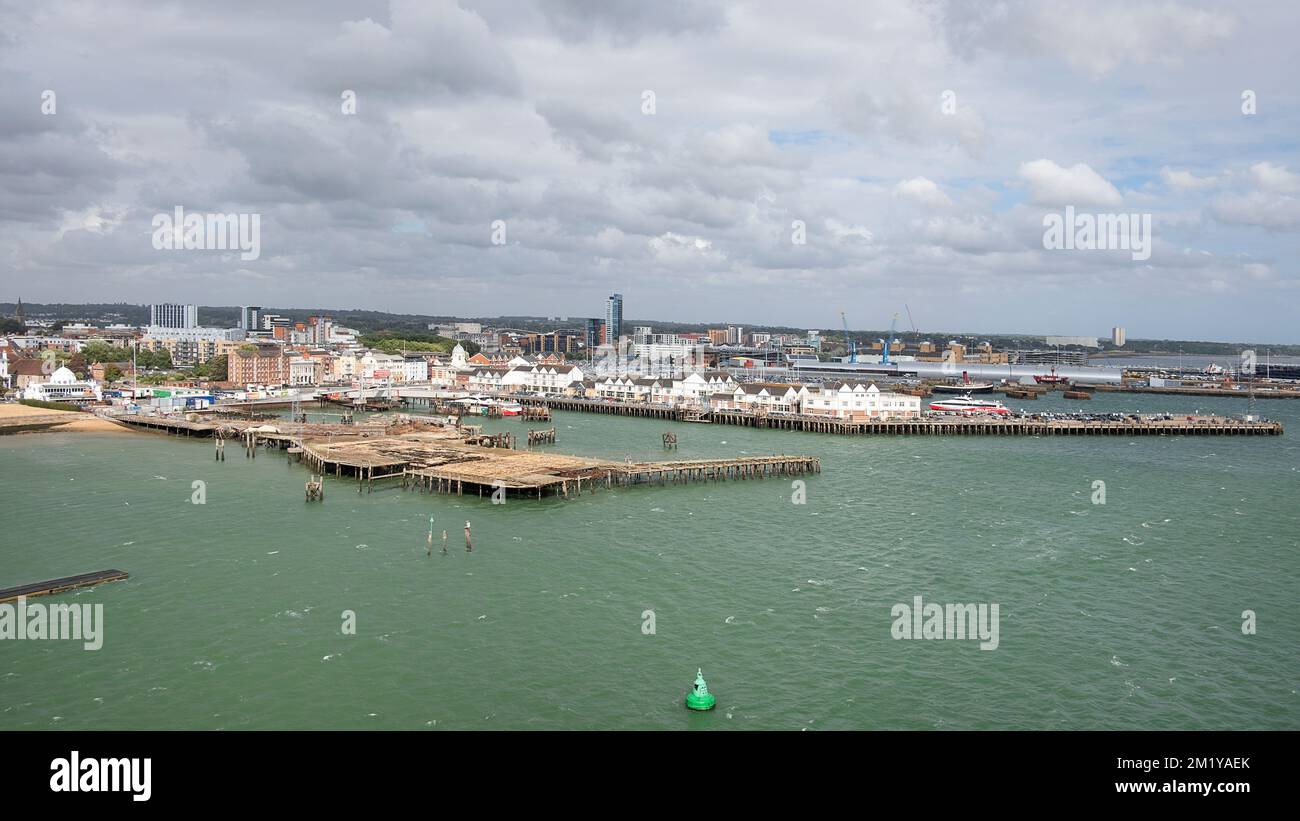 Elevated inland views of one of the most important port cities in the ...