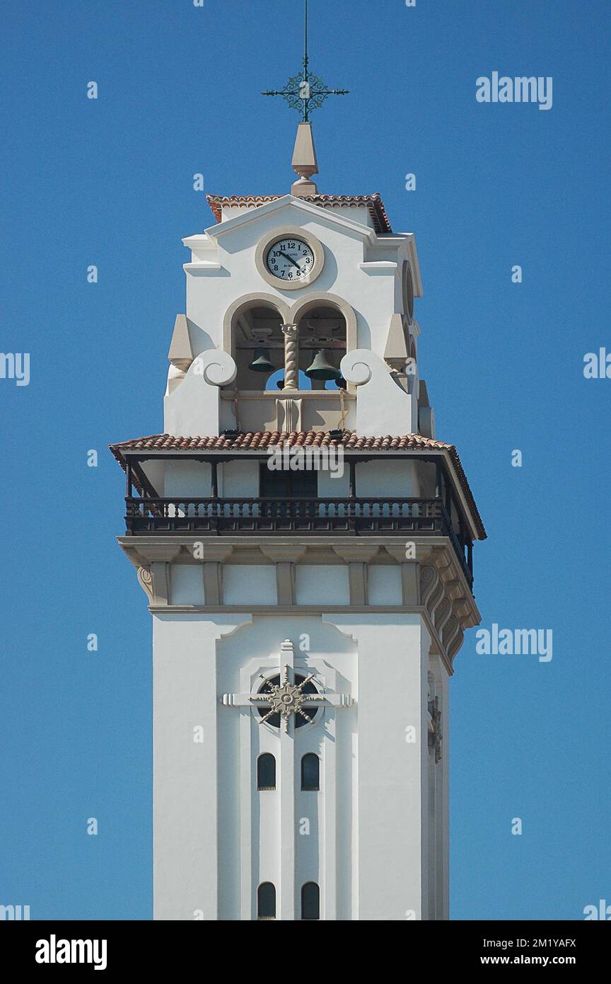 Church tower of Basilica de Nuestra Senora de Candelaria known also as ...