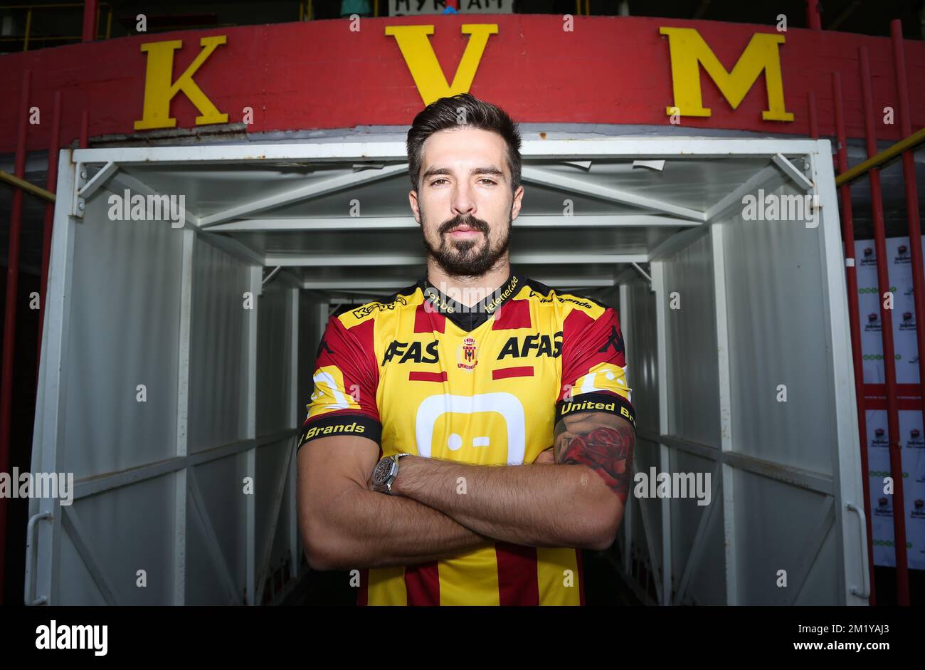 20150703 - MECHELEN, BELGIUM: Mechelen new player Vladimir Volkov poses ...