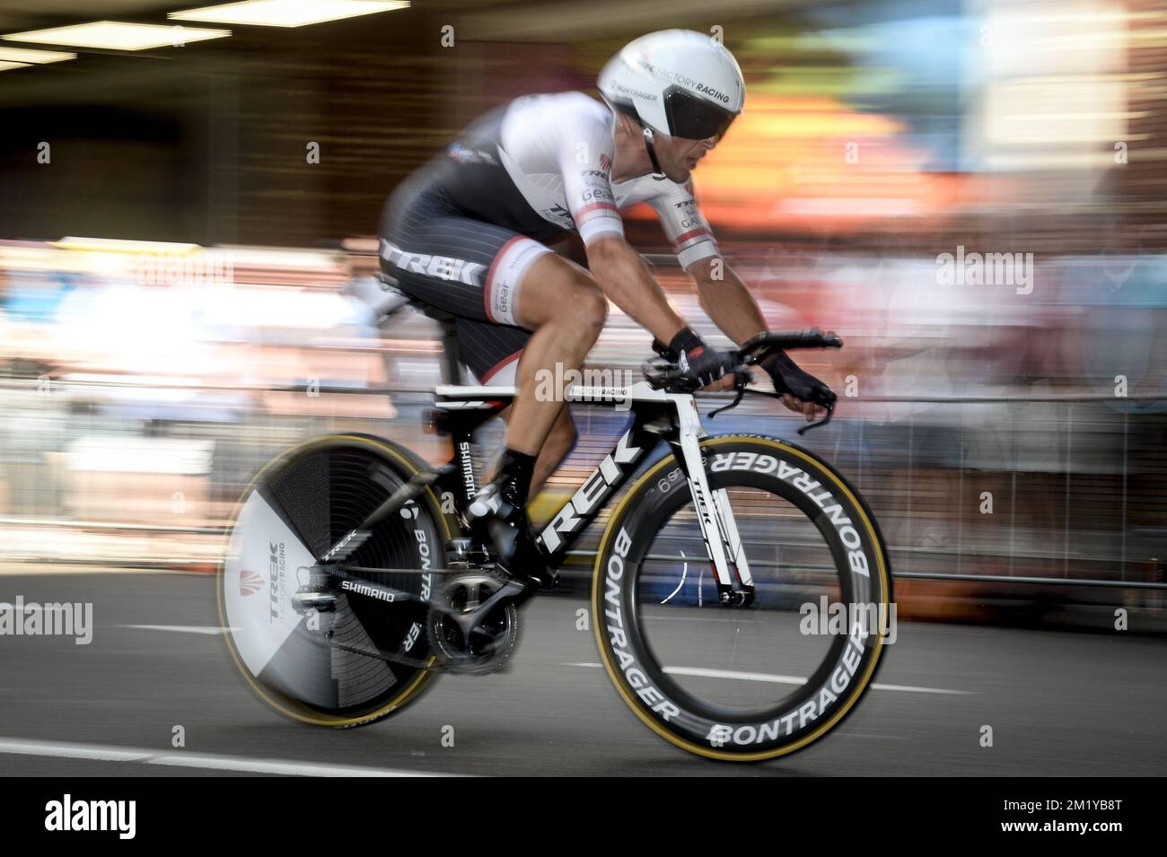 Belgian Stijn Devolder of Trek Factory Racing pictured in action during ...