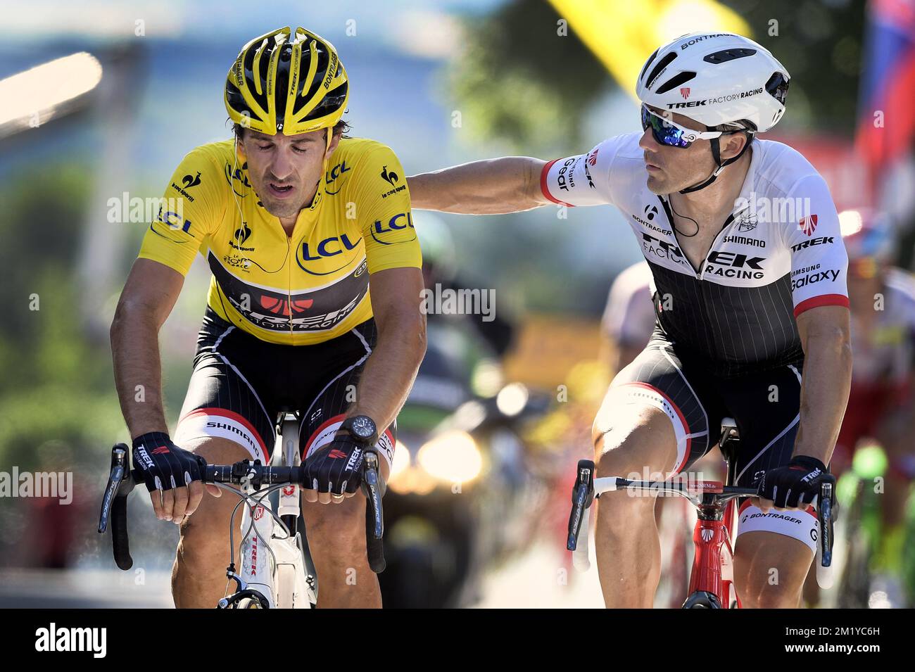 Swiss Fabian Cancellara of Trek Factory Racing and Spanish Markel ...
