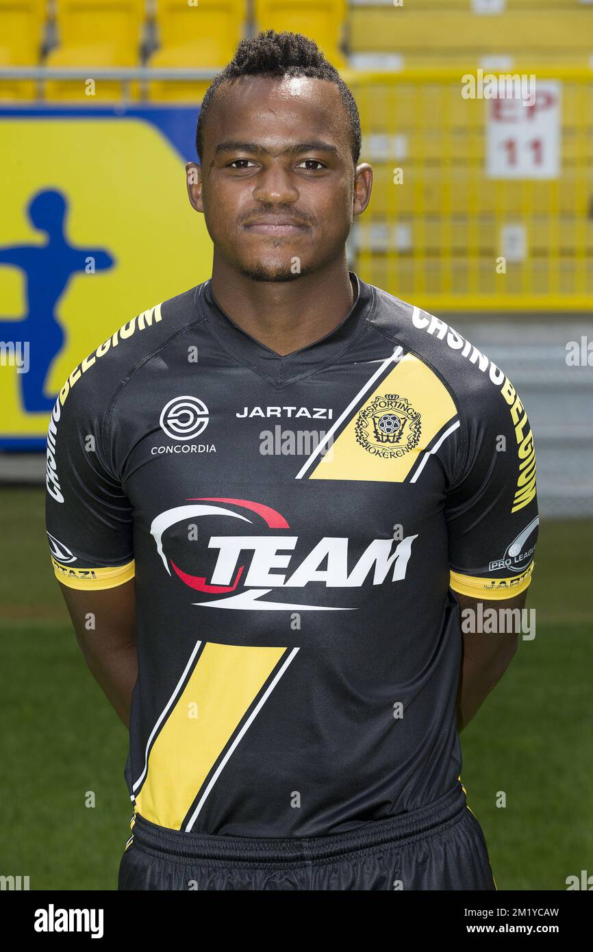 Lokeren's Ayanda Patosi poses during the 2015-2016 season photo shoot ...
