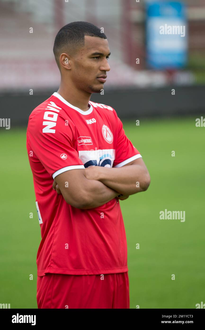 Kortrijk's new player Fabien Boyer pictured during poses during the ...