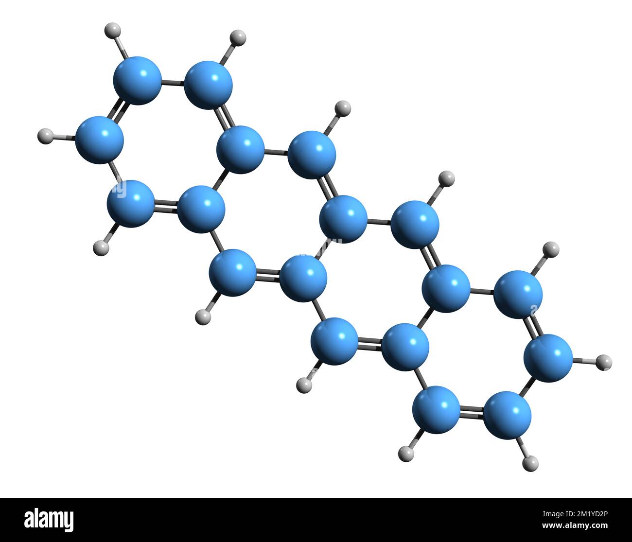 3D image of Tetracene skeletal formula - molecular chemical structure ...