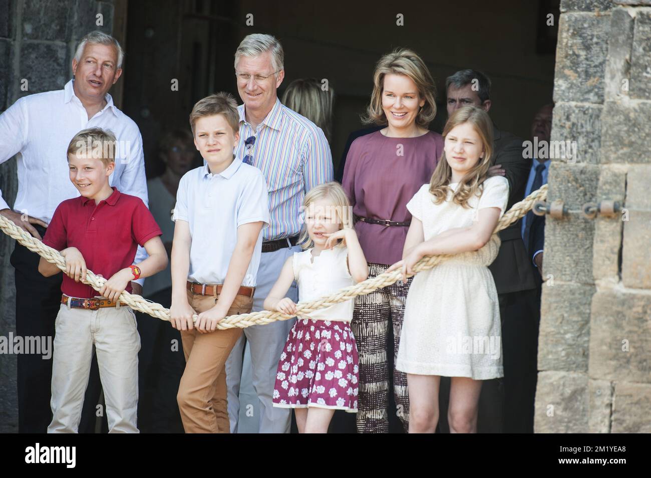 Pairi Daiza director Eric Domb, Prince Emmanuel, Prince Gabriel, King ...