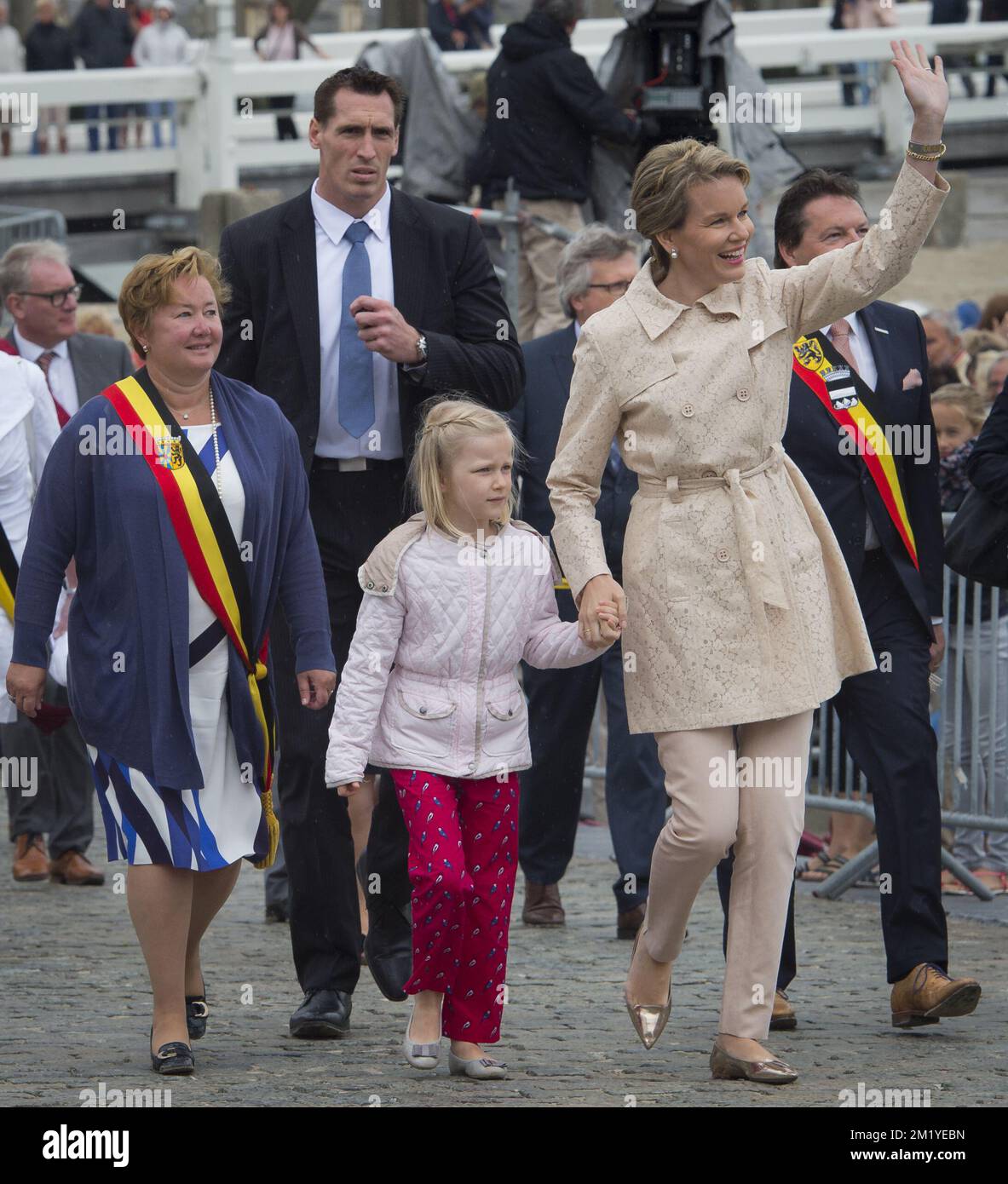 Anne Martens, Princess Eleonore, Queen Mathilde of Belgium and Patrick ...