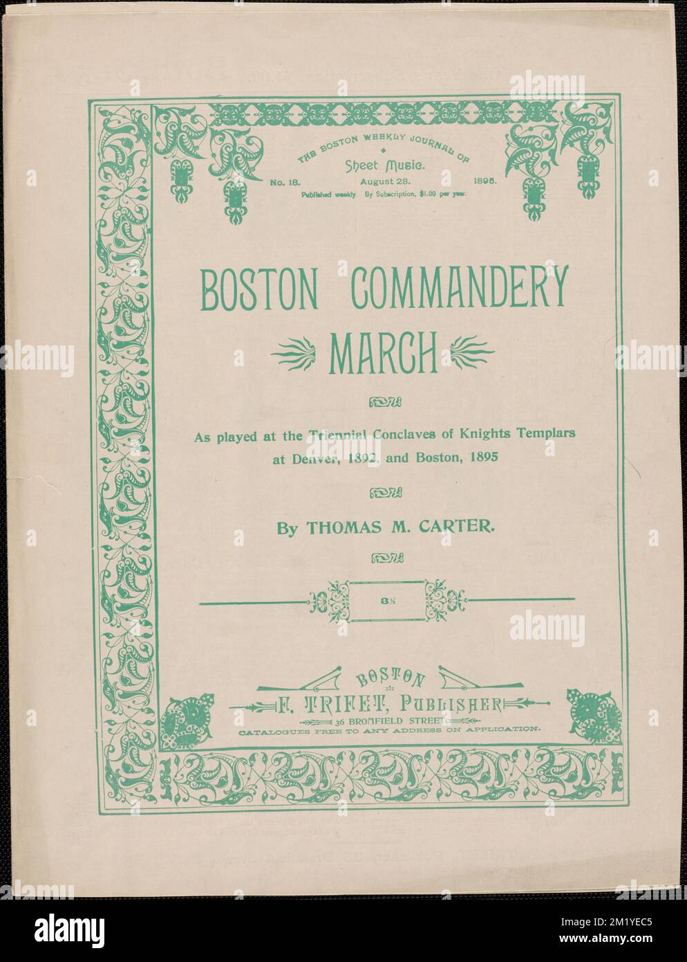 Boston commandery march : As played at the Triennial Conclaves of ...
