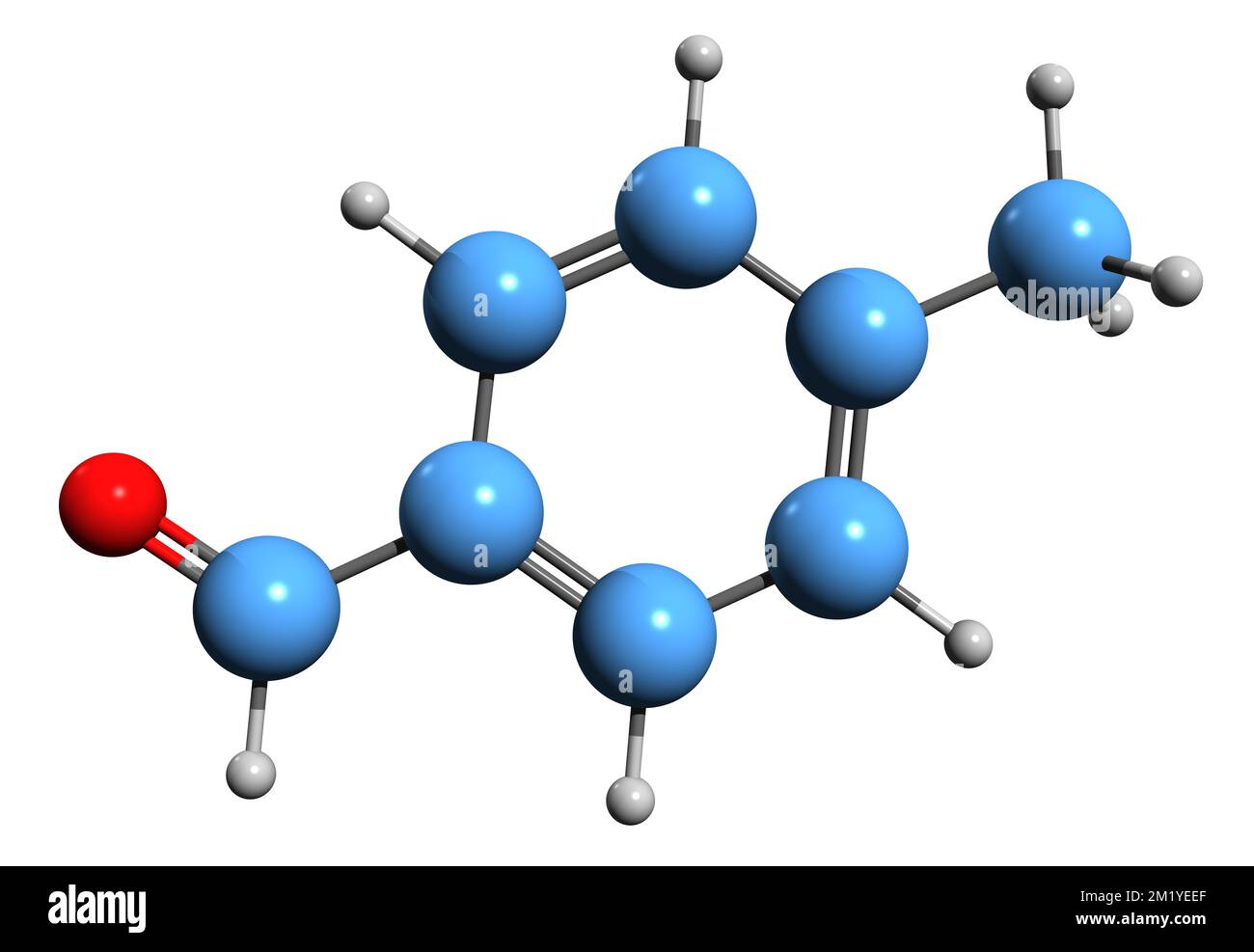 3d Image Of 4 Methylbenzaldehyde Skeletal Formula Molecular Chemical