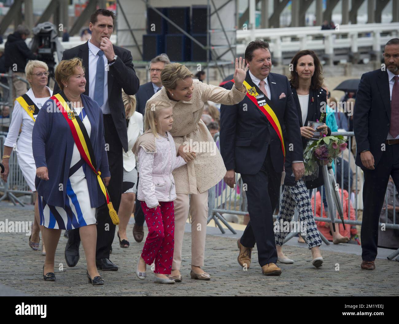 Anne Martens, Princess Eleonore, Queen Mathilde of Belgium and Patrick ...