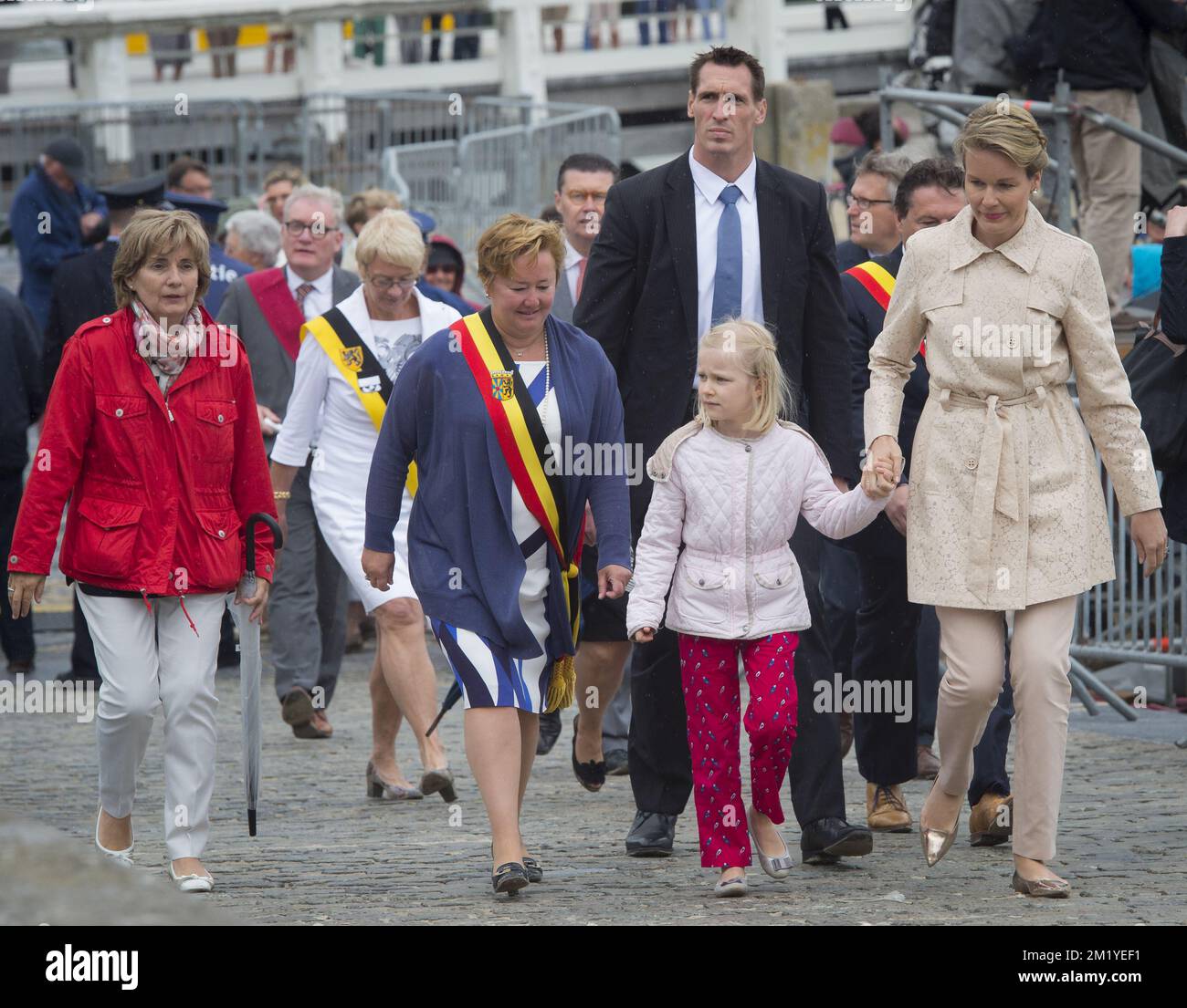 Anne Martens, Princess Eleonore and Queen Mathilde of Belgium pictured ...