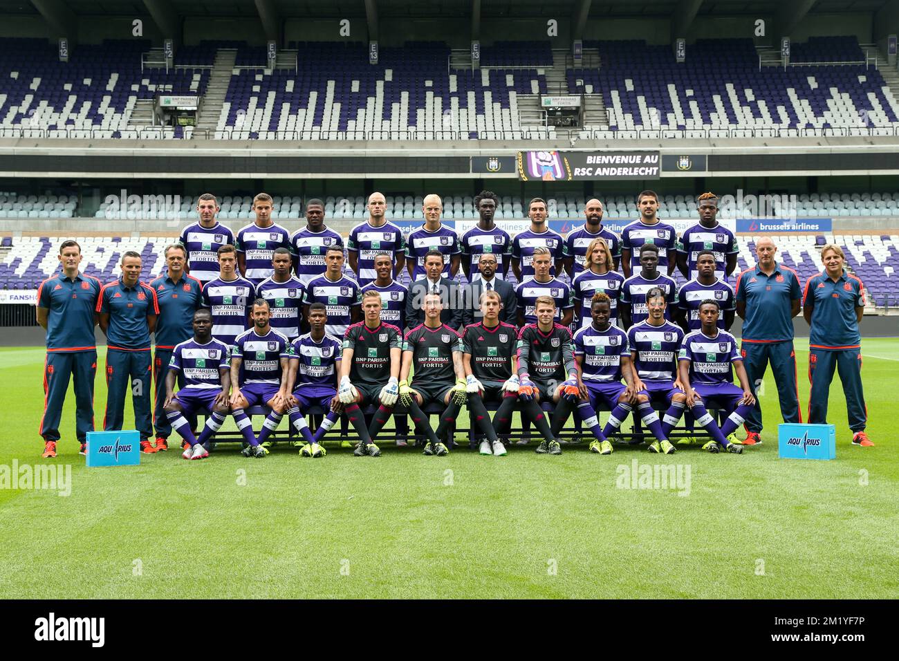 (Back Row L-R), Michael Heylen, Leander Dendoncker, Chancel Mbemba ...