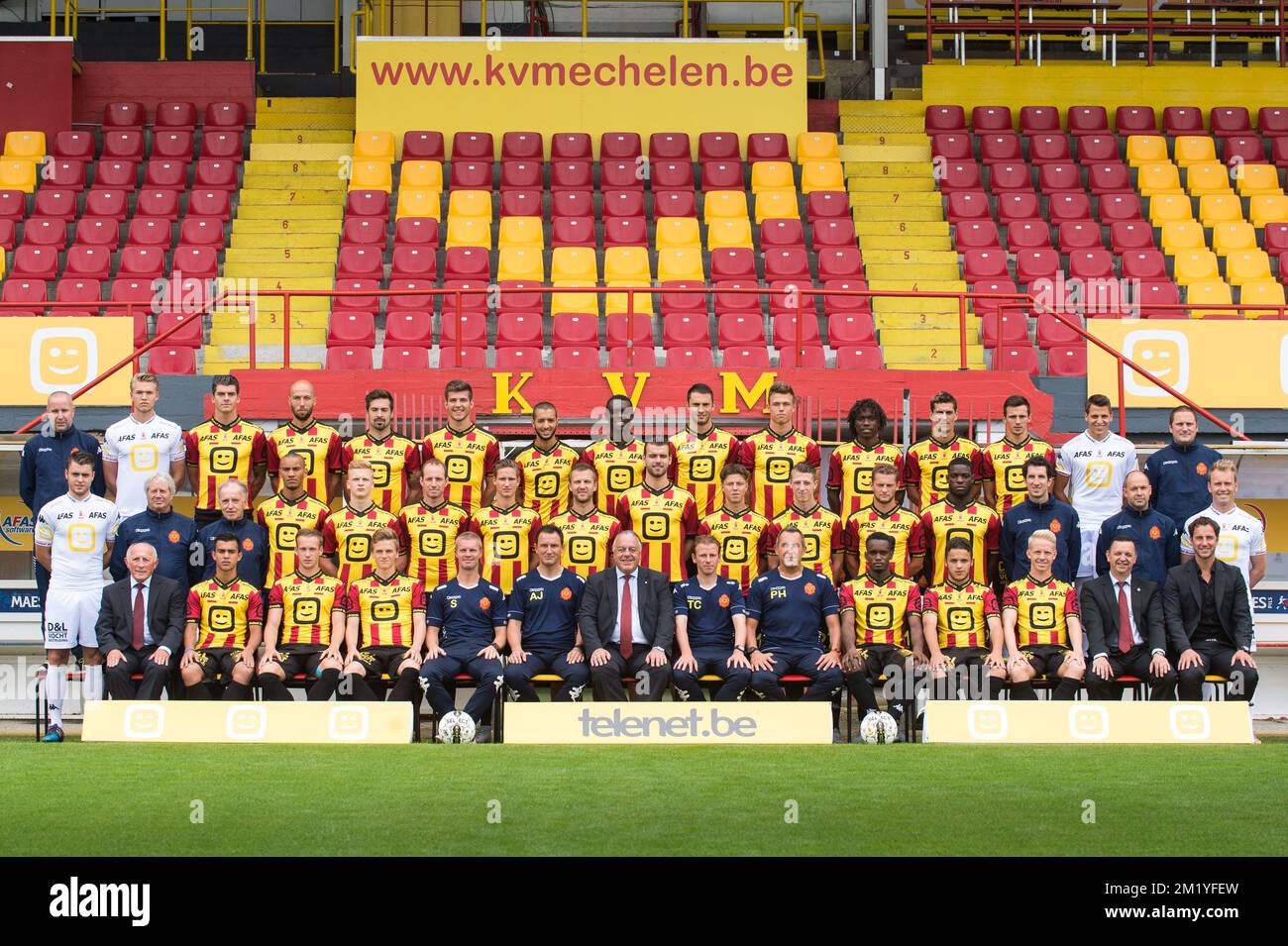 (Top L-R), Marc Bols, goalkeeper Anthony Swolfs, Seth De Witte, Edin ...