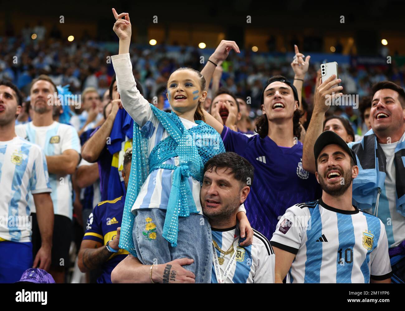Doha, Qatar, 13th December 2022. Argentina fans during the FIFA World ...