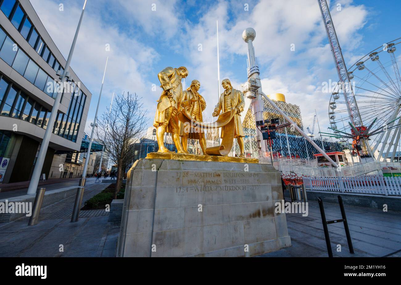 The Golden Boys Statue of Matthew Boulton, James Watt and William ...