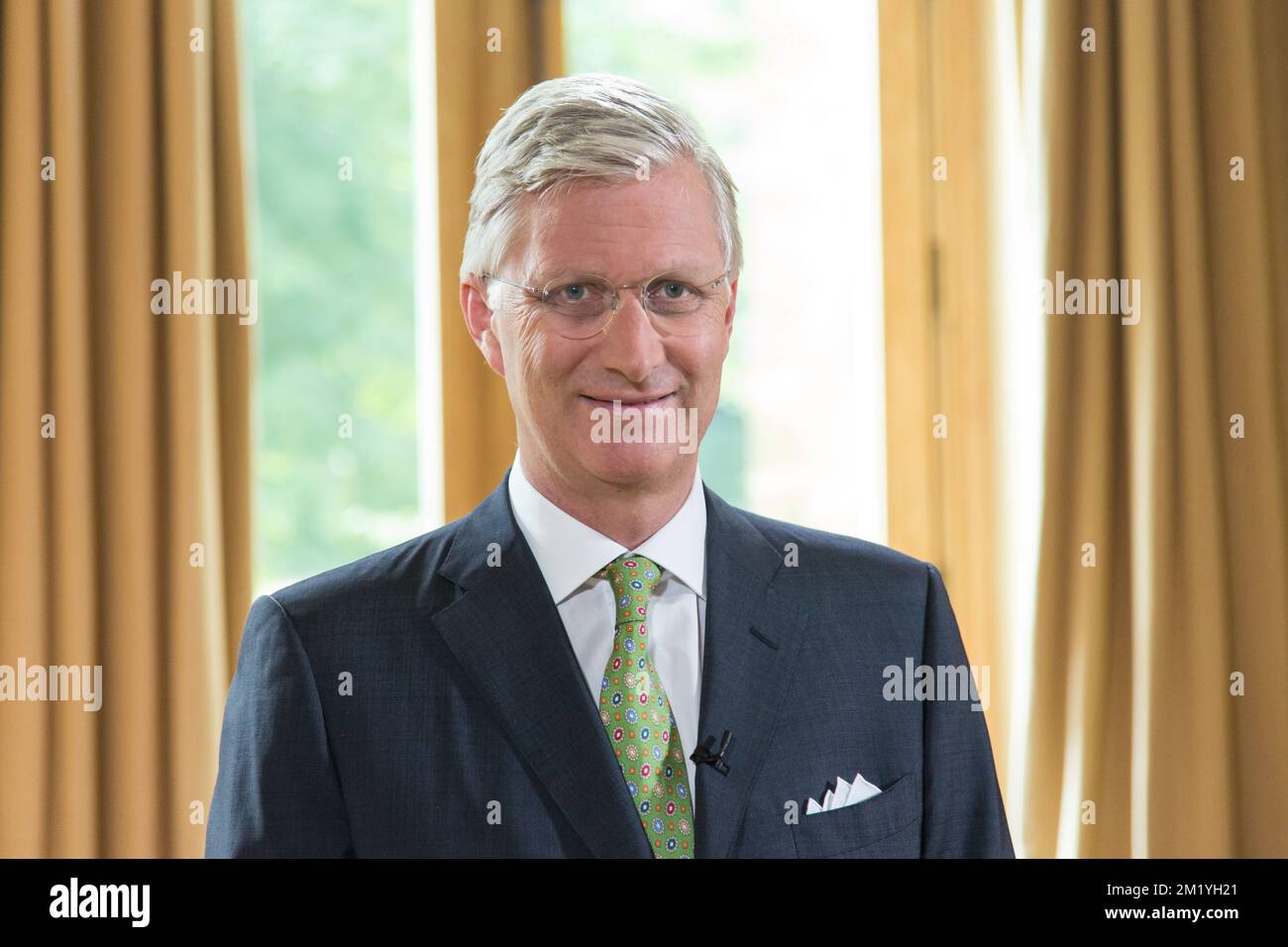 King Filip-Philippe of Belgium pictured during the recording of his ...
