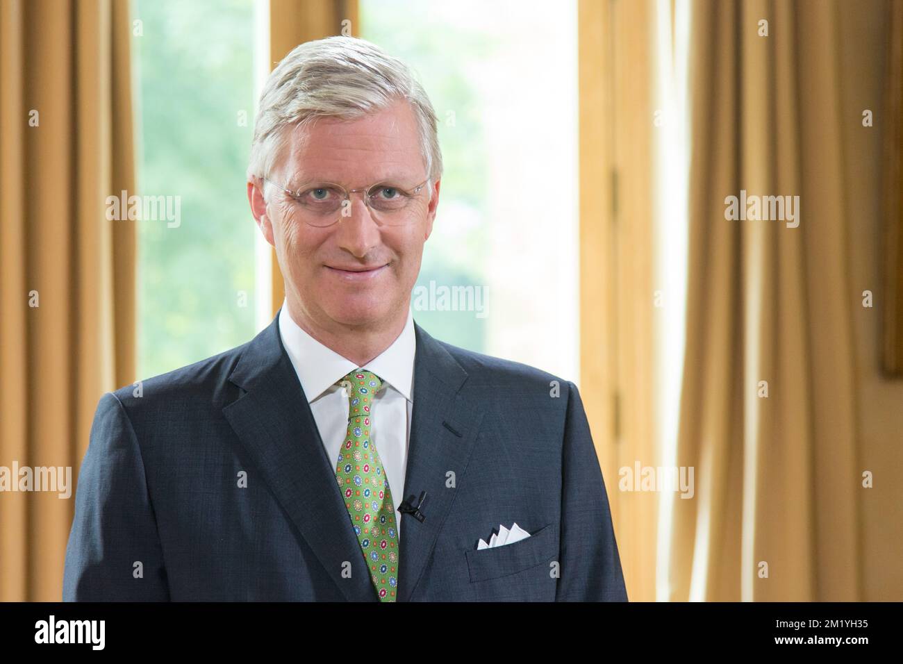 King Filip-Philippe of Belgium pictured during the recording of his ...