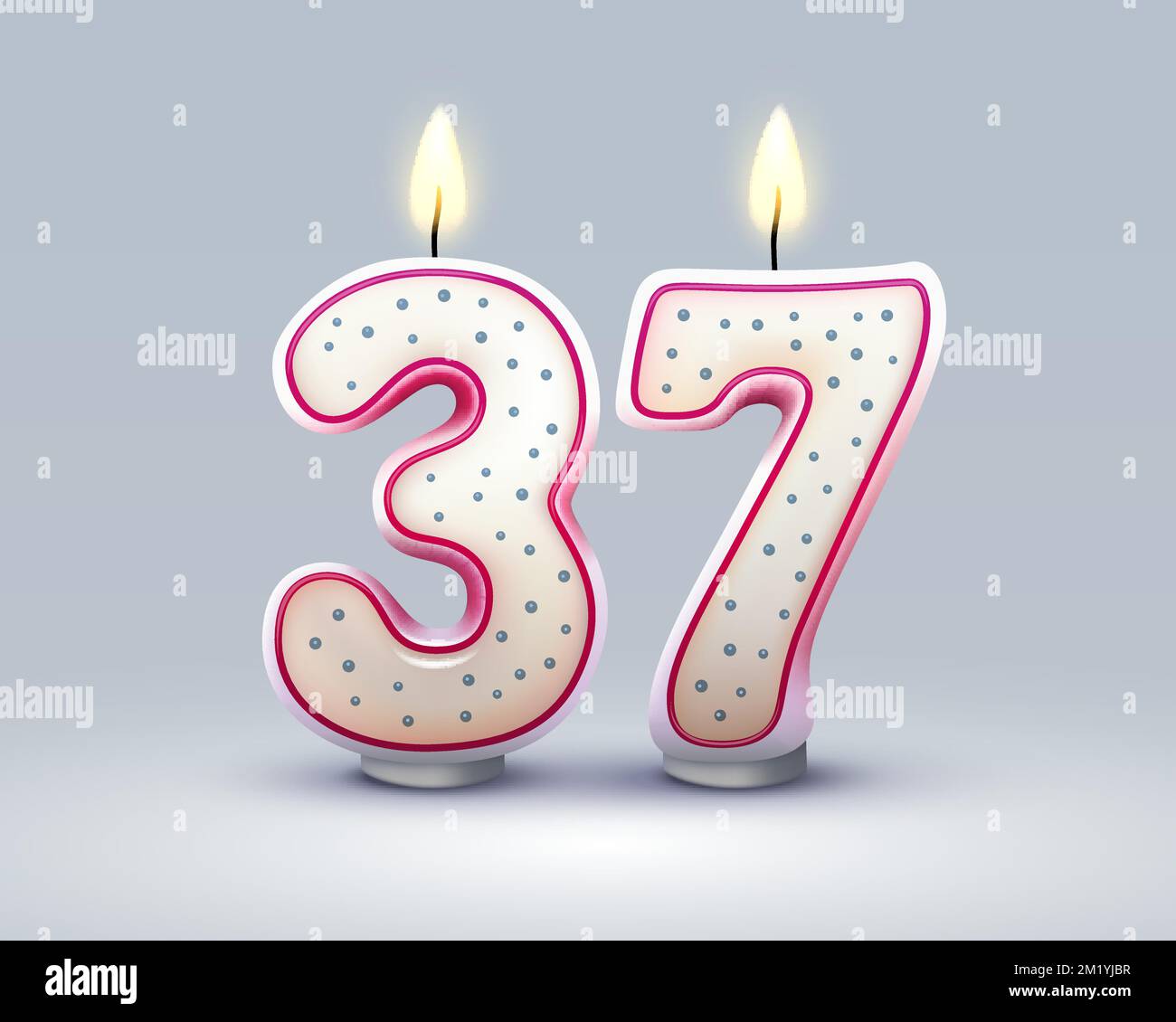 Happy Birthday years. 37 anniversary of the birthday, Candle in the ...