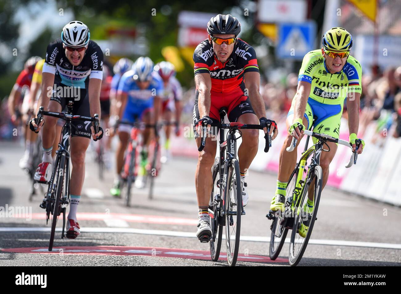 Belgian Philippe Gilbert of BMC Racing Team, Danish Matti Breschel of ...