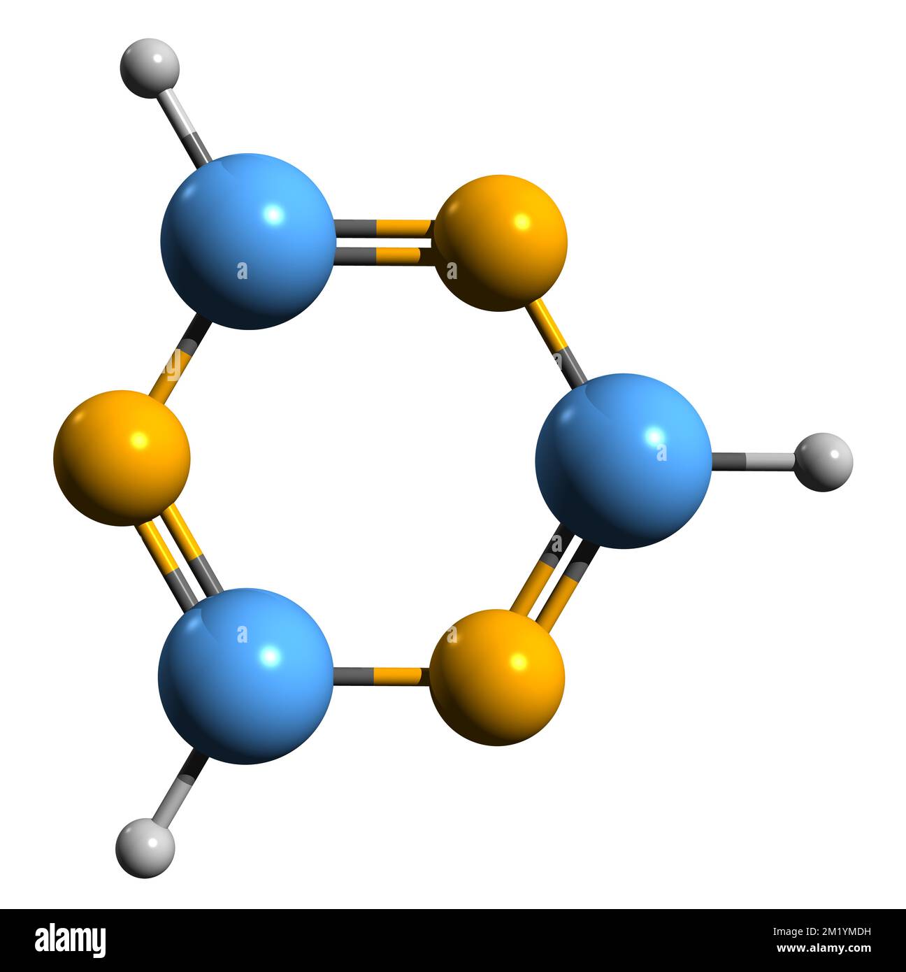 3D image of Triazine skeletal formula - molecular chemical structure of ...