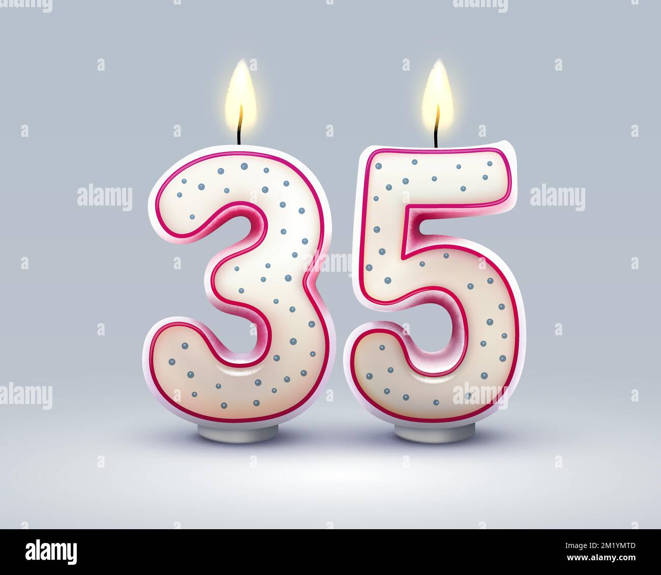 Happy Birthday years. 35 anniversary of the birthday, Candle in the ...
